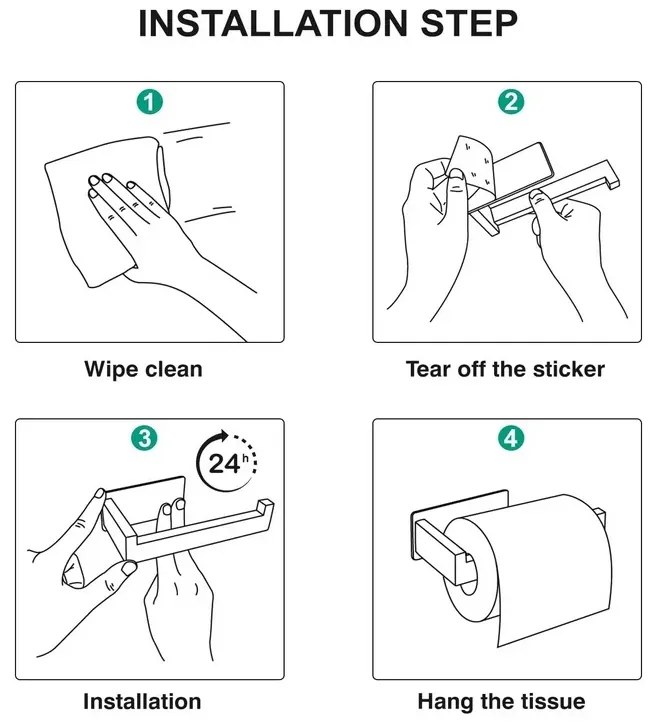Ruhhy Samolepící držák toaletního papíru - Eowihor