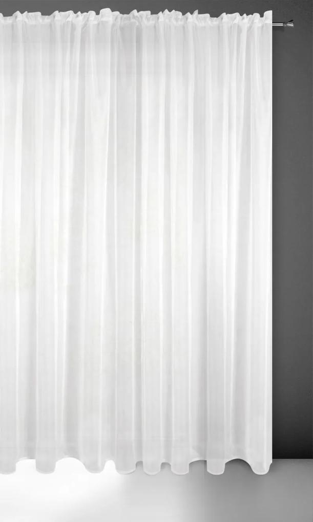 Bílá záclona na pásce LUCY 400x250 cm