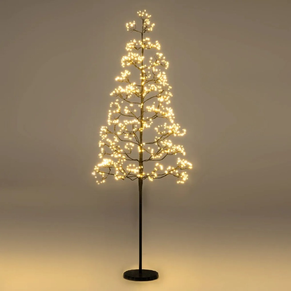 Costway LED světelný strom 150 cm světelný strom s 1000 teplými bílými světly