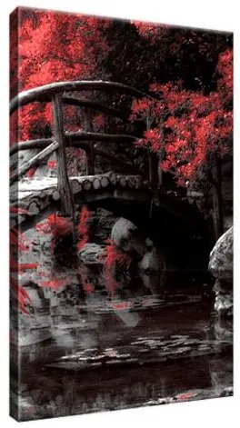 Obraz na plátně Červená Japonská zahrada 20x30cm 2541A_1S