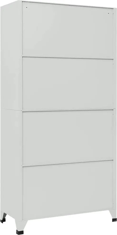 Šatní skříňka se 6 buňkami ocel 90 x 45 x 180 cm šedá 20156