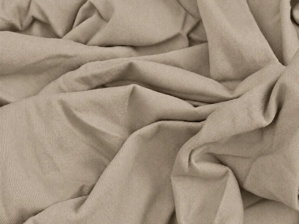 Jersey prostěradlo EXCLUSIVE cappuccino 180 x 200 cm