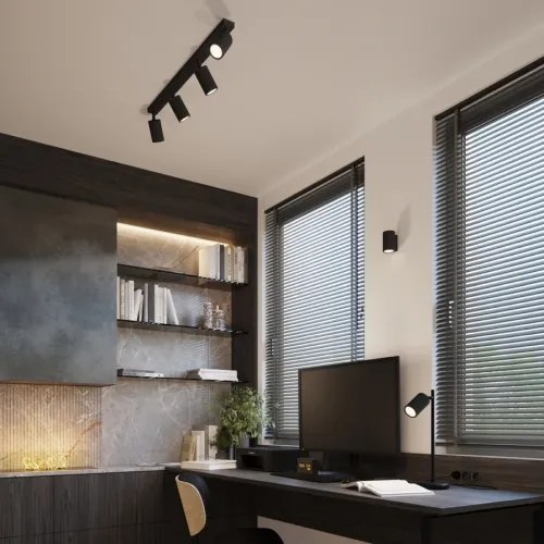Stolní lampa SOLLUX KARBON černá GU10 1x10W bez žárovky SL.1586