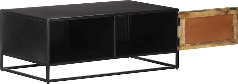 Konferenční stolek 90 x 50 x 35 cm hrubé mangovníkové dřevo 323149