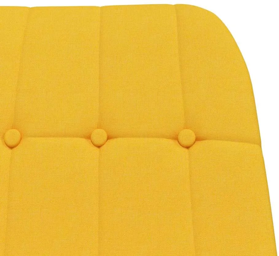 Houpací křeslo hořčicově žluté textil 341260