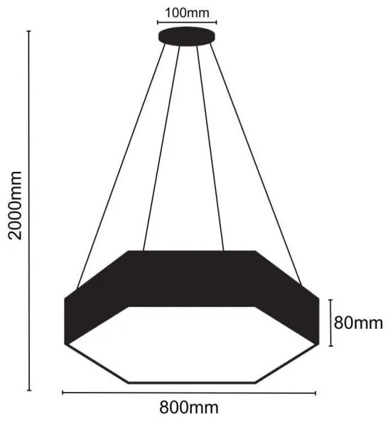 LED Lustr na lanku LED/70W/230V 4000K pr. 80 cm