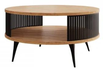 Konferenční stolek Mozimo, Barva: černá / bílý mramor