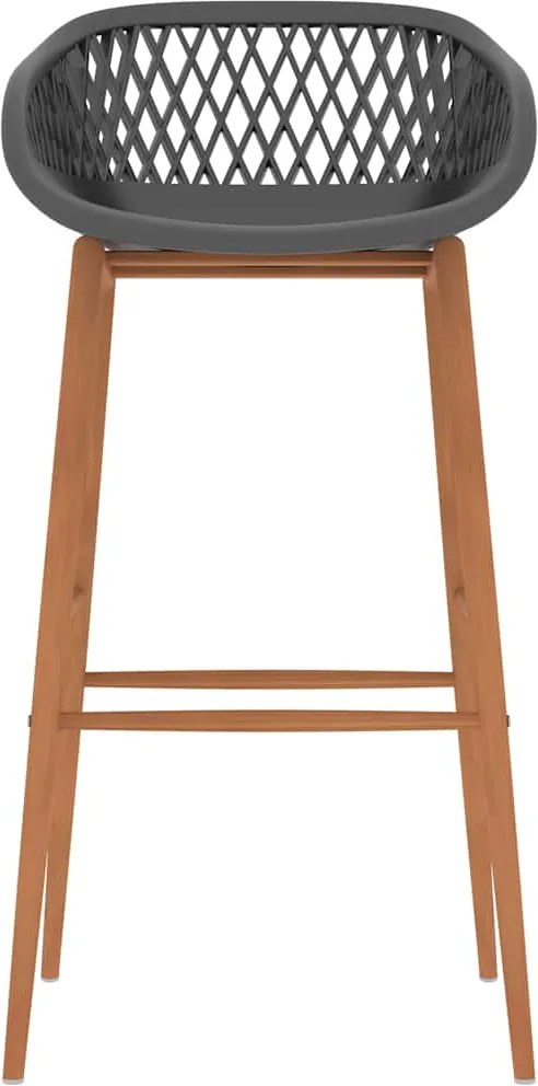 Barové židle 4 ks šedé 248166