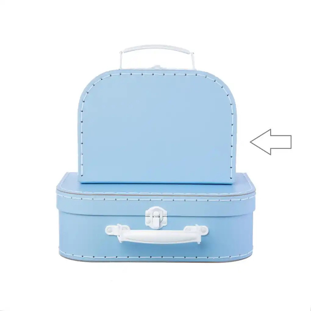 Kartonový kufřík pastelově modrý - menší, La Almara | BIANO