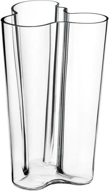 Váza Aalto 25 cm široká průhledná
