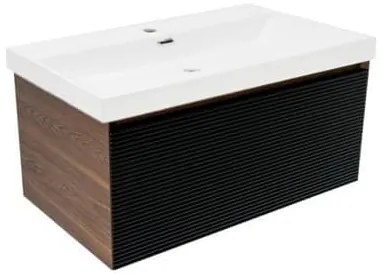 Koupelnová skříňka s umyvadlem Naturel Monza 79x30x45 cm ořech mat MONZA80BNU4