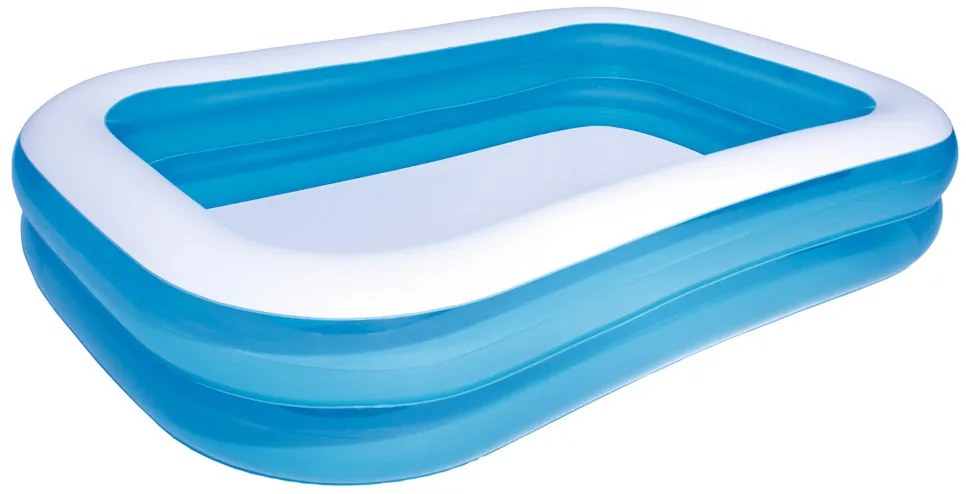Bazén obdélníkový 262 x 175 x 51 cm modrobílý s nožní pumpou
