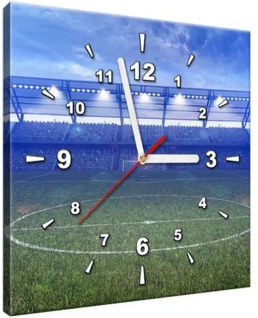 Tištěný obraz s hodinami Fotbalový stadion 30x30cm ZP3874A_1AI