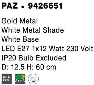 Rustikální stolní lampa Paz mint