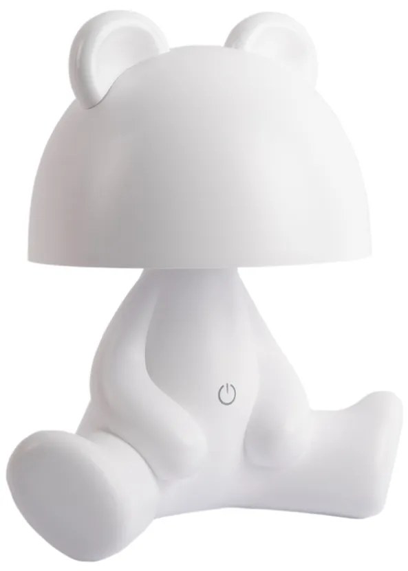 OnaDnes -20% Time for home Bílá plastová dětská LED lampa Teddy 27 cm