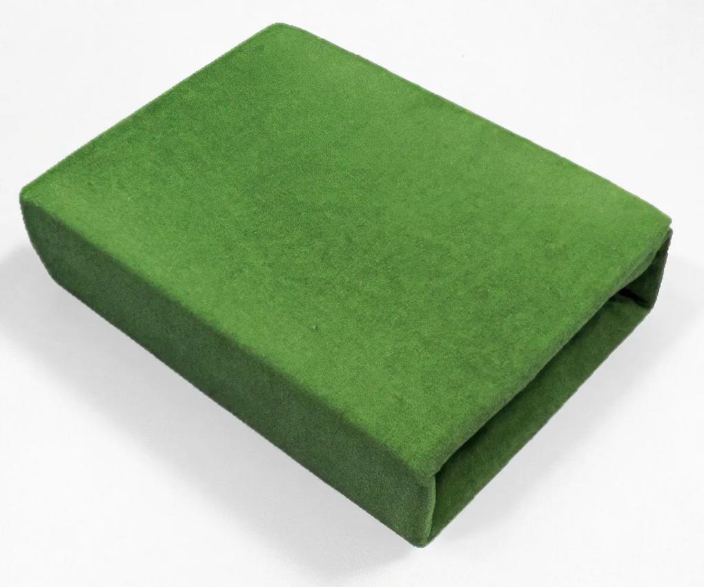 Polášek Froté prostěradlo na vysokou matraci (až 30cm), 160x200cm, na dvoulůžko, tmavě zelené