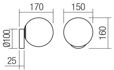 Redo 01-2713 - Nástěnné svítidlo VOLLEY 1xE14/28W/230V zlatá