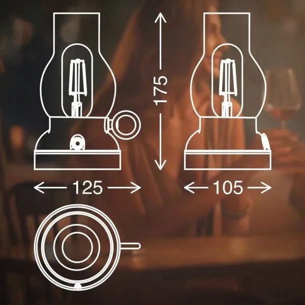 Brilo - LED Stm. ven. nab. stolní lampa KANEA LED/1,5W/5V IP44 1200mAh bronzová