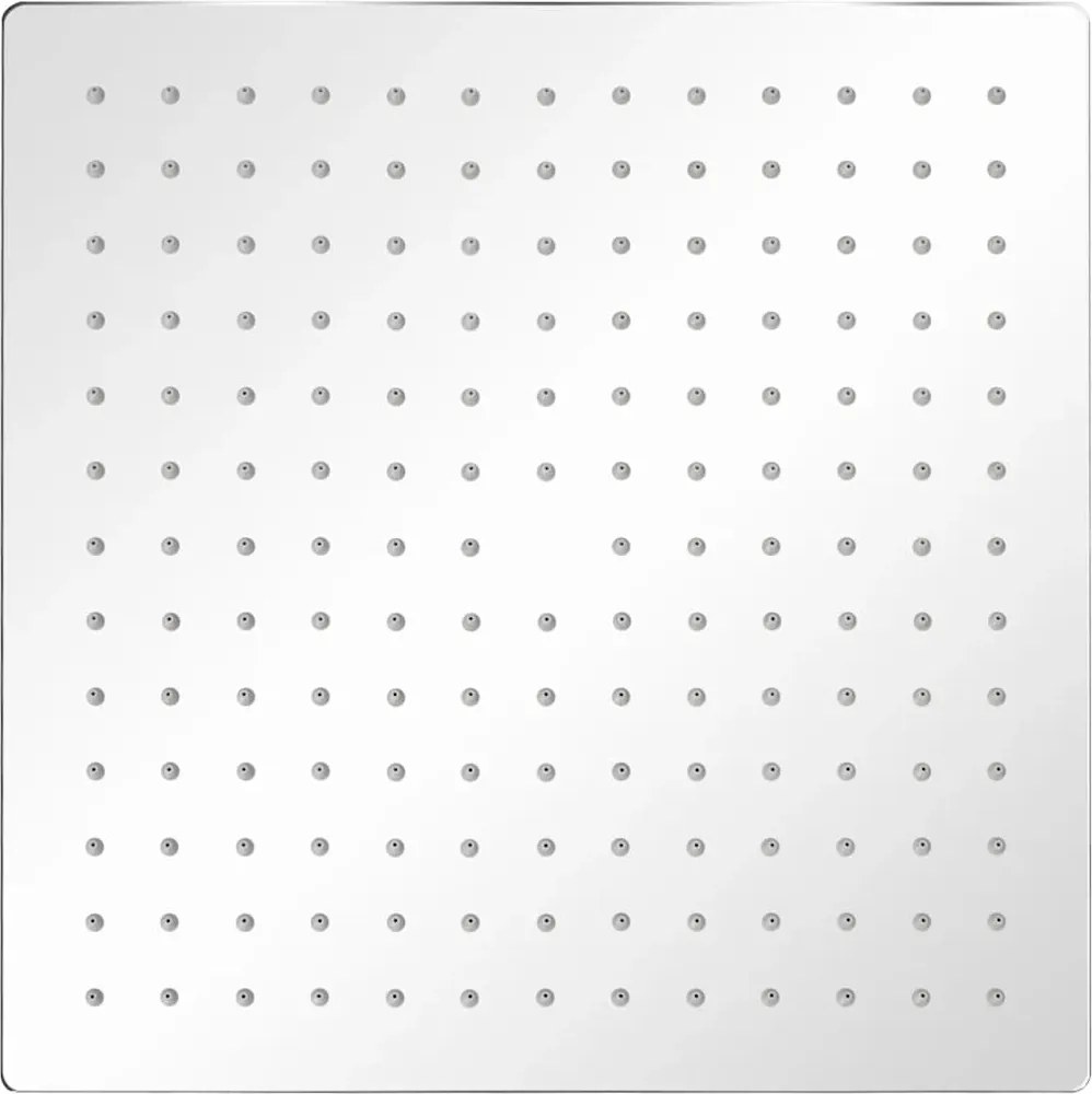 Dešťová sprchová hlavice nerezová ocel 30 x 30 cm čtvercová 142161