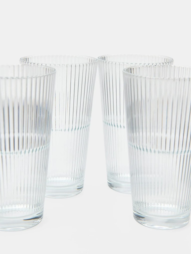 Sinsay - Sada žebrovaných sklenic 4 pack - clear