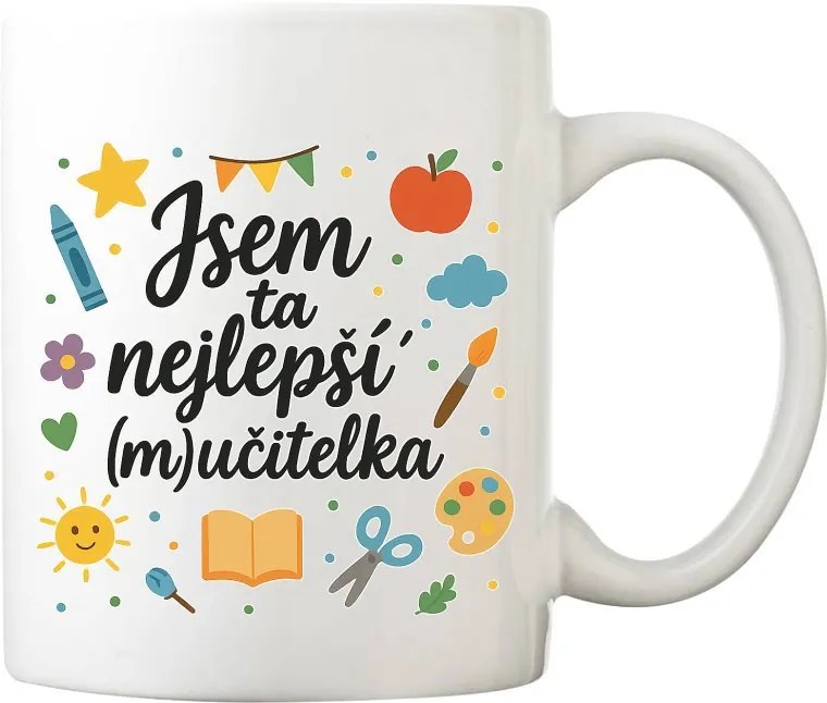 Coolkousky hrnek porcelánový s potiskem pro učitele/ku- učitelka
