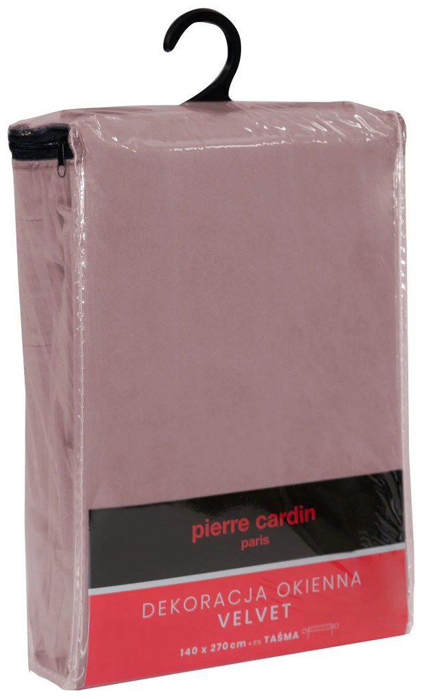 ZATEMŇOVACÍ ZÁVĚS NA PÁSCE PIERRE CARDIN SIBEL 140X270 CM STARORŮŽOVÁ
