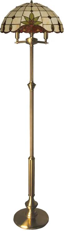 Vitrážová stojanová lampa 547 Atos (Braun)