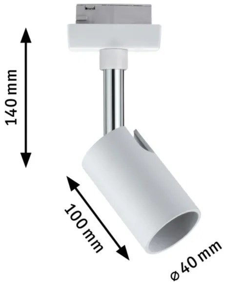 Paulmann 95330 Pure 1, spot pro Urail system, max. 1x10W GU10, bílá