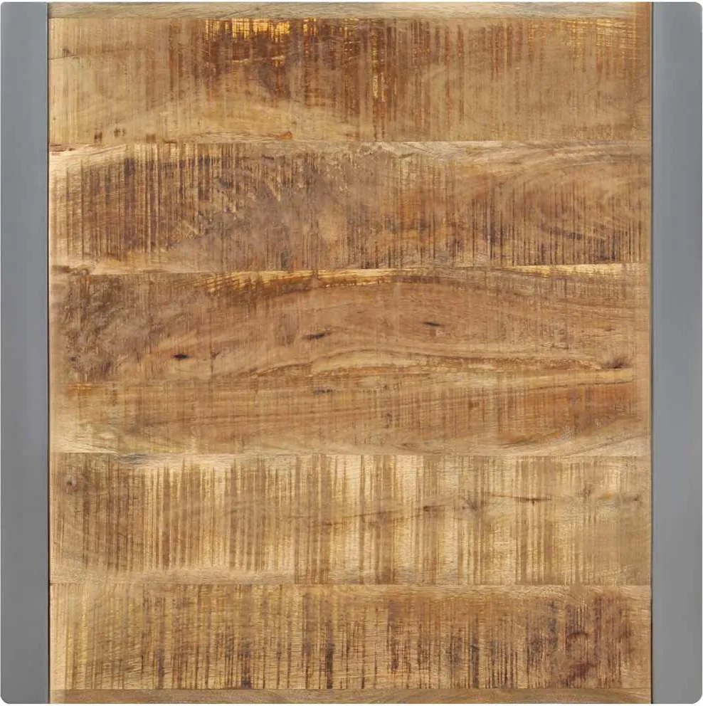 Jídelní stůl 70 x 70 x 75 cm masivní hrubé mangovníkové dřevo 321599