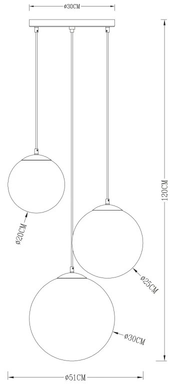 GLOBO VARUS 15855-3 Závěsné svítidlo