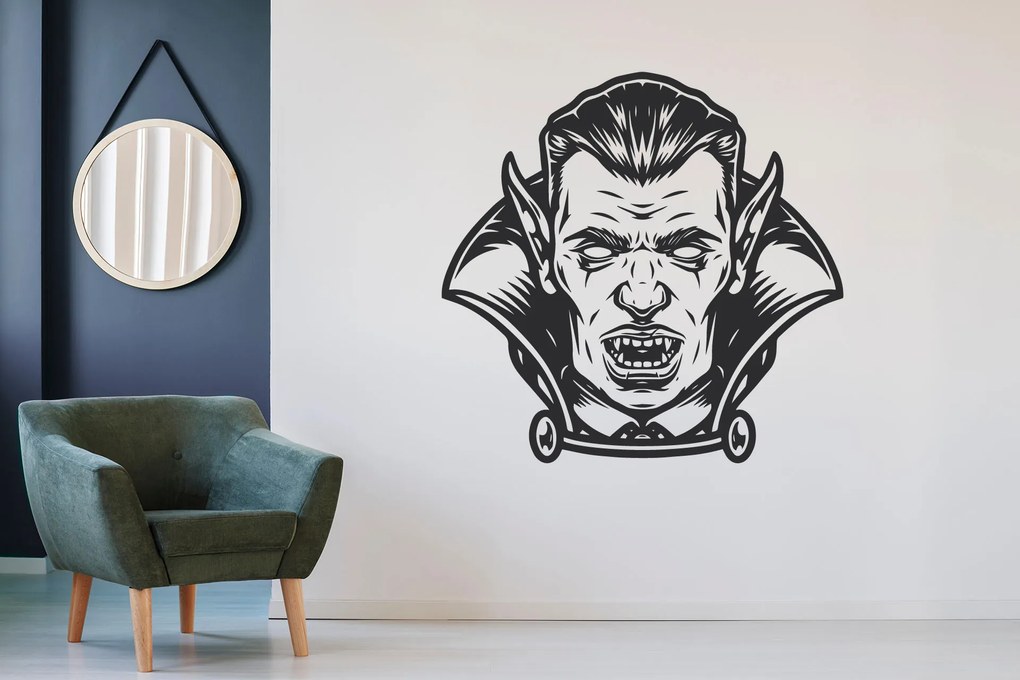 Lepy.cz Samolepka na zeď Dracula Velikost (šířka x výška): 50x49cm, Barevná varianta: Krémová