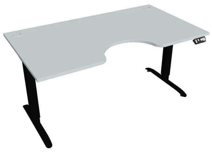 Hobis Motion Elektr. nastavitelný stůl 160x90 s pamětí - HOBIS ERGO MOTION MSE 2M 1600 Dekor stolové desky: šedá, Barva kovové podnože: černá