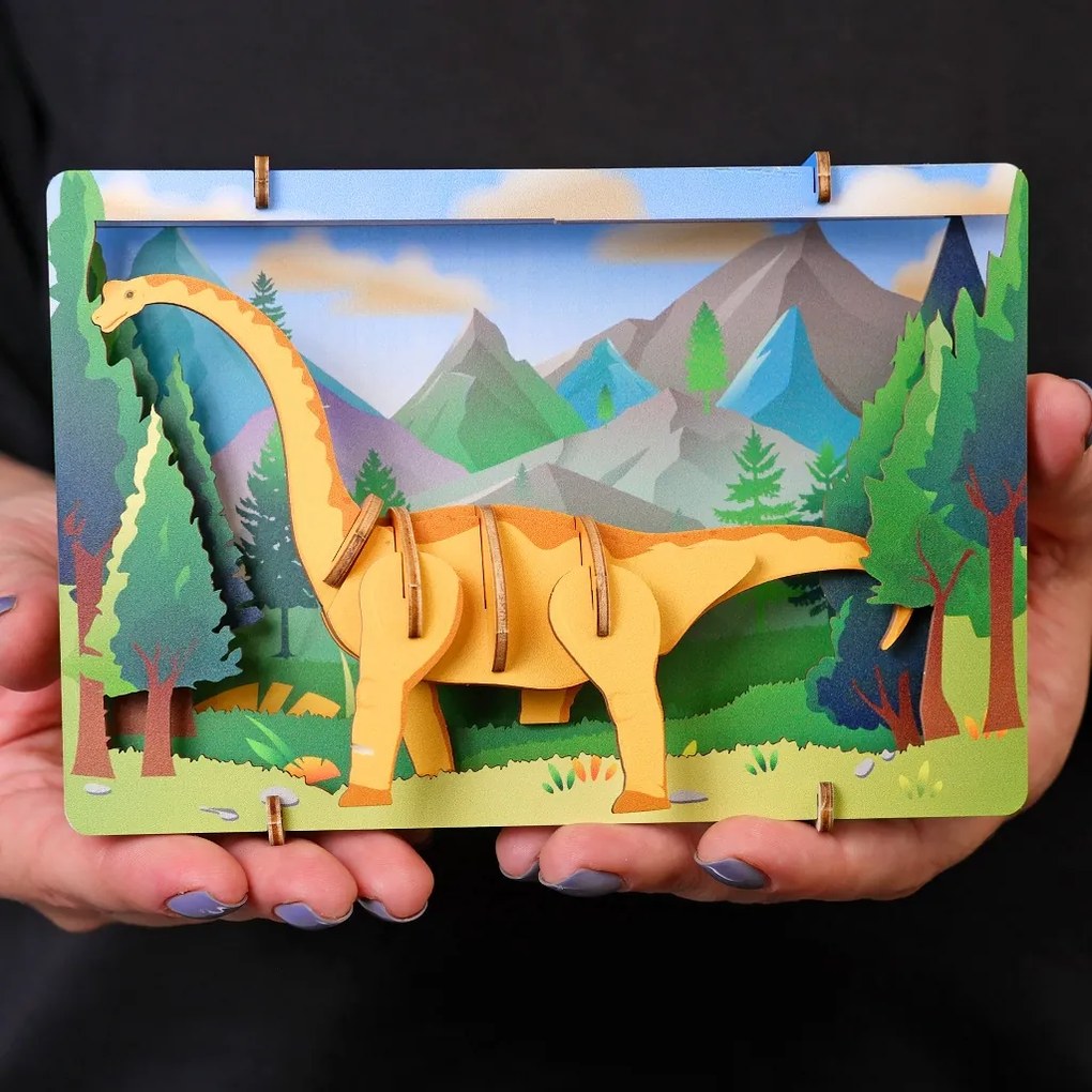 EscapeWelt 3D dřevěné puzzle Brontosaurus