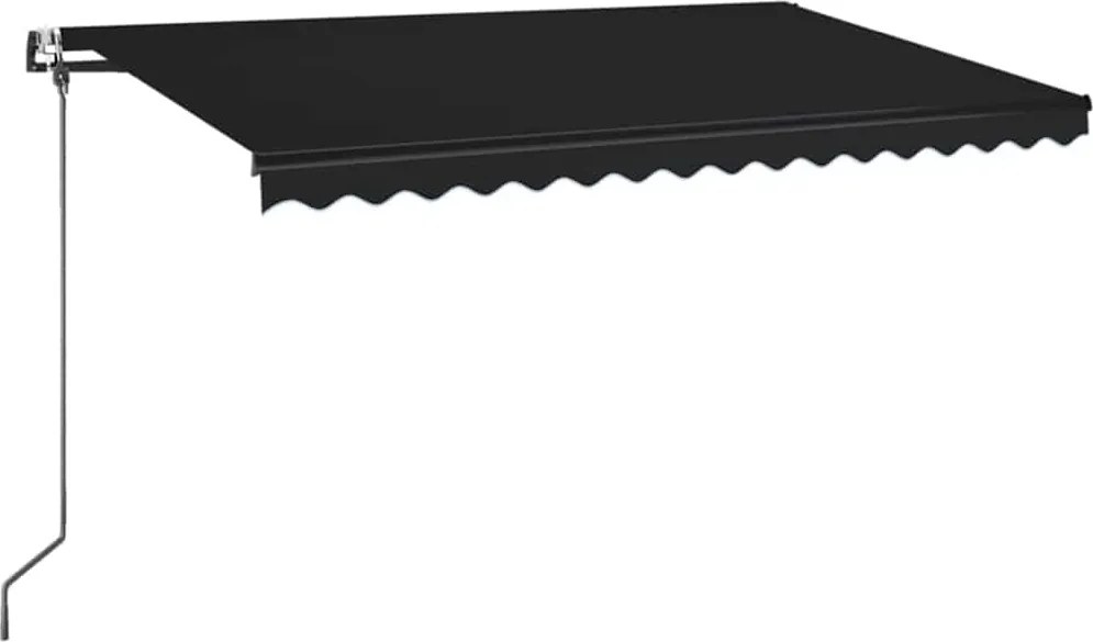Automatická zatahovací markýza 400 x 350 cm antracitová 3069189