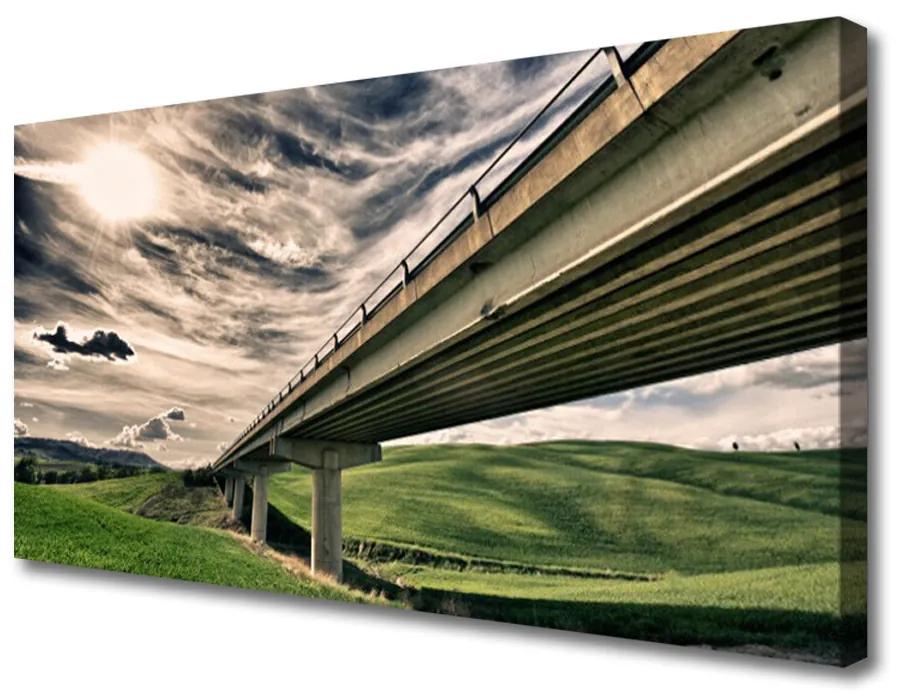 Obraz na plátně Dálnice Most Údolí 140x70 cm