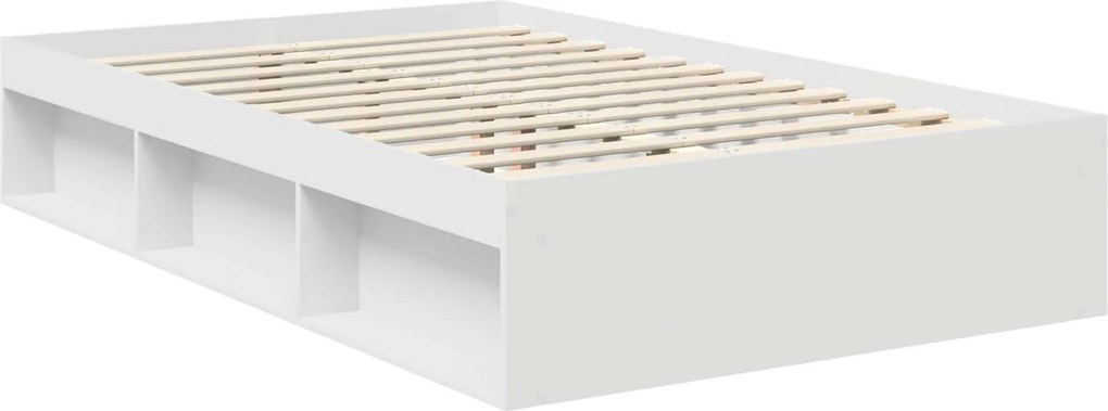 Rám postele s čelo Bílá 120 x 190 cm Kompozitní dřevo 3407895