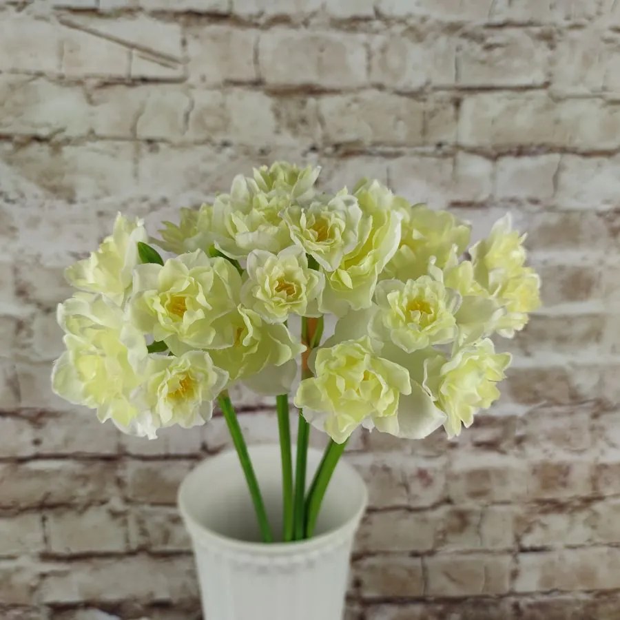 Umělý narcis krémově bílý- 55 cm