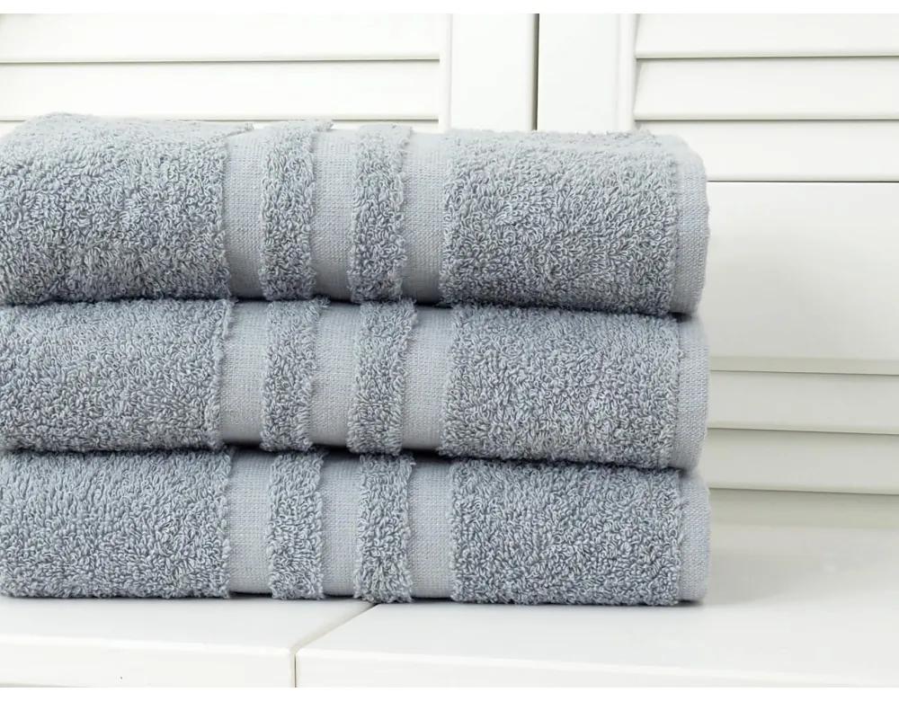 B.E.S. - Petrovice, s.r.o. Bavlněný froté ručník Standard - Grey 50 x 100
