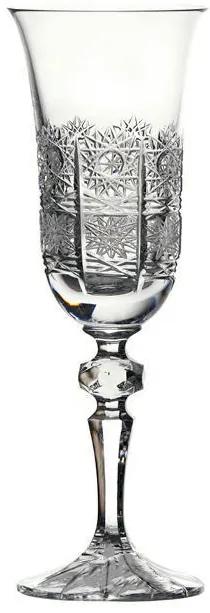 Bohemia Crystal Broušené sklenice na šampaňské Laura 12116/57001/150ml