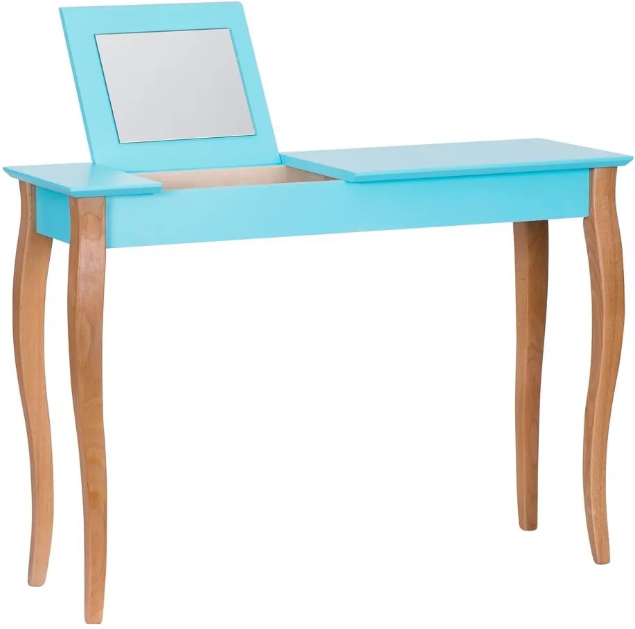 Tmavě tyrkysový toaletní stolek se zrcadlem Ragaba Dressing Table, délka 105 cm