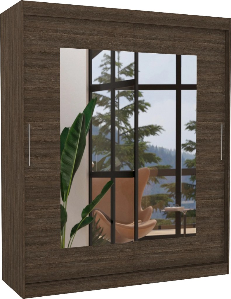 ADRK Furniture Posuvná skříň s zrcadlem ROSETTE 180 ADRK-SW-ROS-CH-180