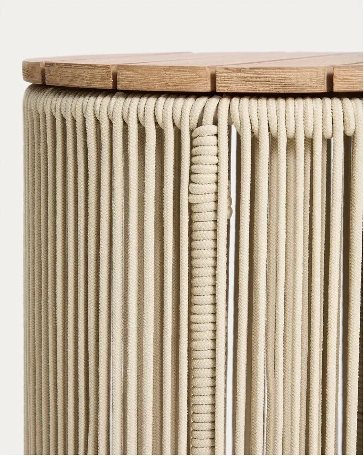 Kulatý zahradní stolek s deskou z akácie ø 40 cm Dandara – Kave Home