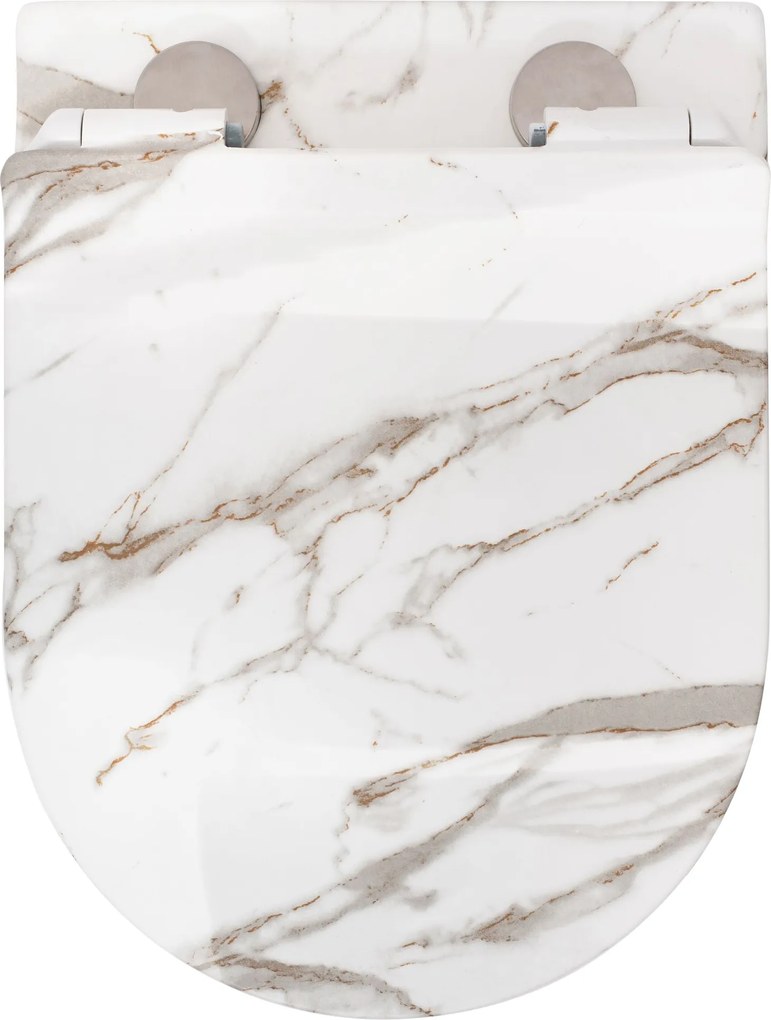 Rea Carlos Slim Lava Shiny, závěsná WC mísa Rimless 49,5x37x35,5 cm, imitace kamene, REA-C0536