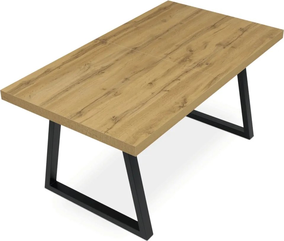 Jídelní stůl rozkládací 160- HT-R5624 OAK, lamino, dub (160 x 90) cm