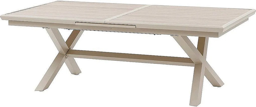 DEOKORK Hliníkový stůl BERGAMO 220/279 cm (ivory)