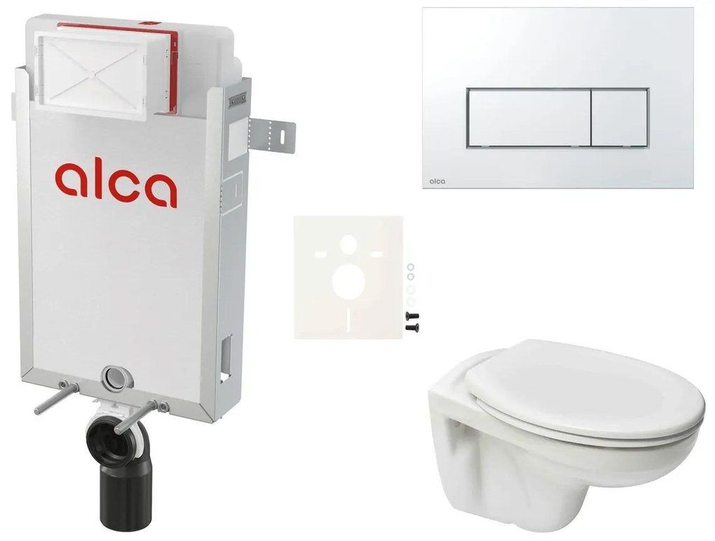 Cenově zvýhodněný závěsný WC set Alca k zazdění + WC S-Line S-line Pro SIKOAP8