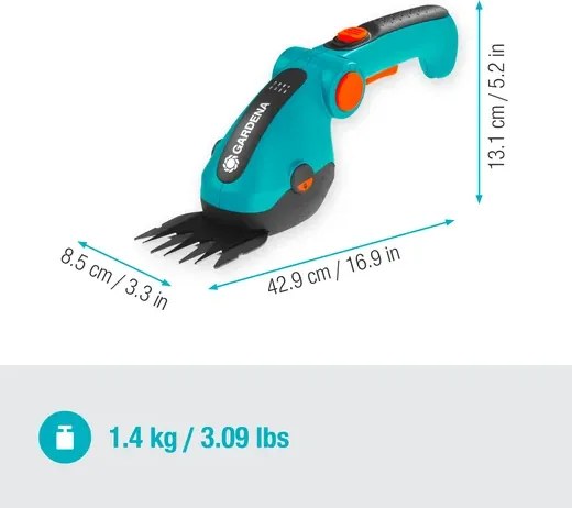 © 2026 GARDENA Akumulátorové nůžky na trávu a keře ComfortCut Li