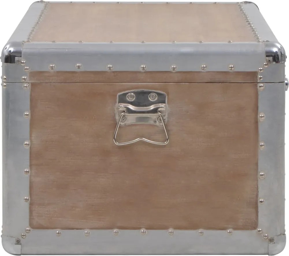 Úložný box z masivního jedlového dřeva 91 x 52 x 40 cm hnědý 246124
