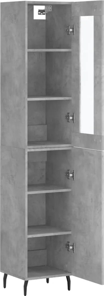 Skříň highboard betonově šedá 34,5x34x180 cm kompozitní dřevo 3199189