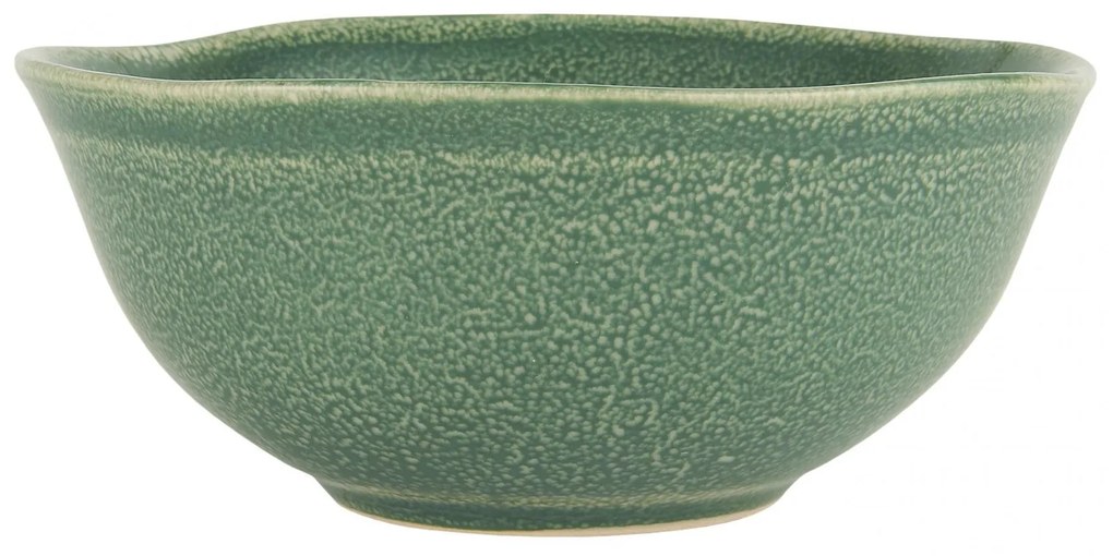 IB LAURSEN Keramická miska Green Dunes, zelená barva, keramika